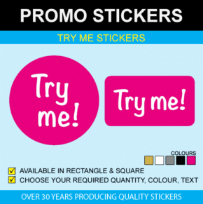 Try Me Stickers - Price Stickers