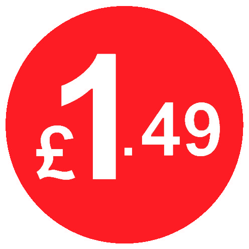 £ Red Price Stickers - 20mm | eBay UK