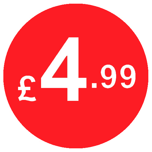 £ Red Price Stickers - 20mm | eBay UK