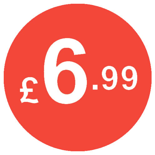 £ Red Price Stickers - 20mm | eBay UK