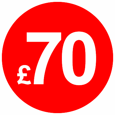 £ Red Price Stickers - 20mm | eBay UK