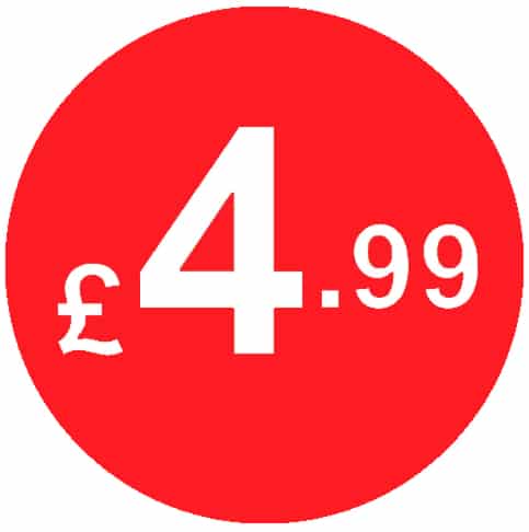 £ Red Price Stickers - 45mm | eBay