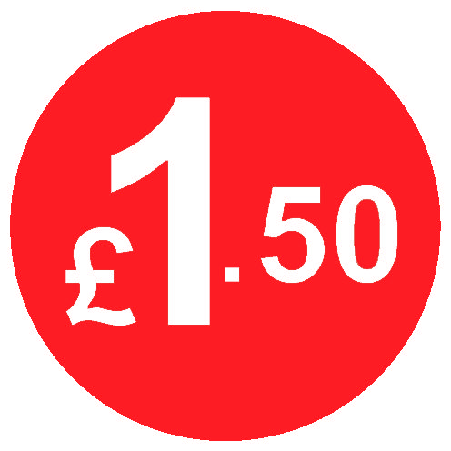 £ Red Price Stickers - 20mm | eBay UK