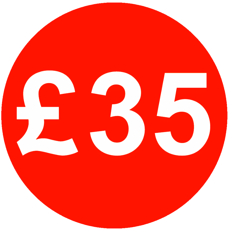 £ Red Price Stickers - 30mm | eBay UK