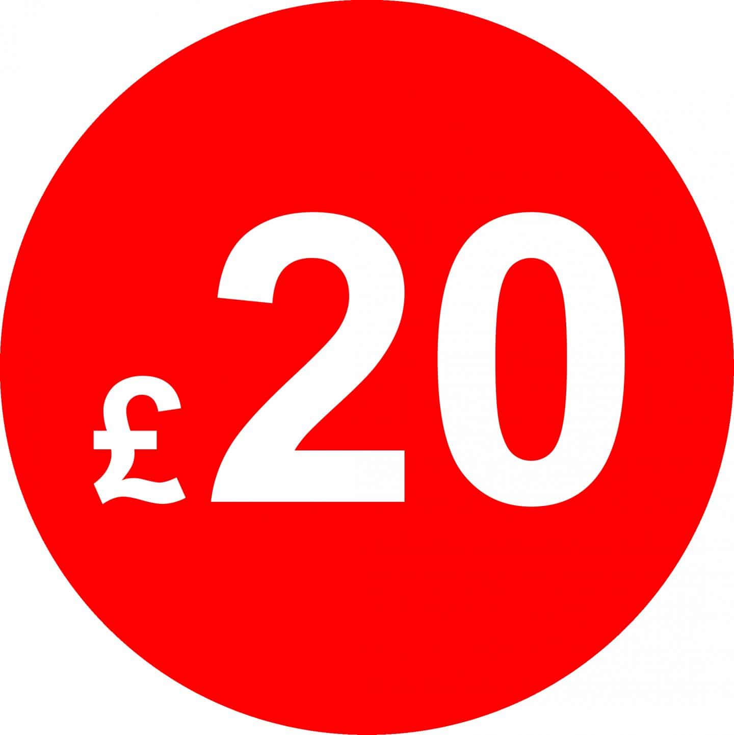 £ Red Price Stickers - 45mm | eBay UK