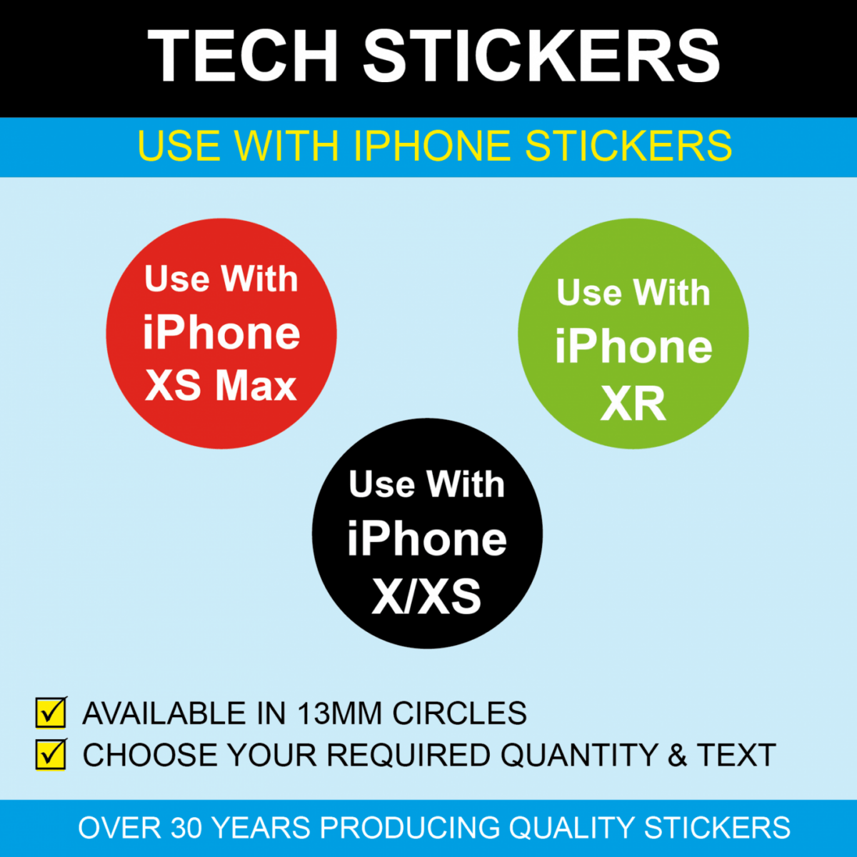 Use With iPhone Stickers XS Max, XR, X/XS - Price Stickers