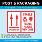 This Way Up Labels & Stickers | Self Adhesive Packaging Labels