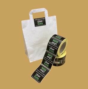 Uber Eats Takeaway Bag Seals Stickers | Express FREE UK Delivery ...